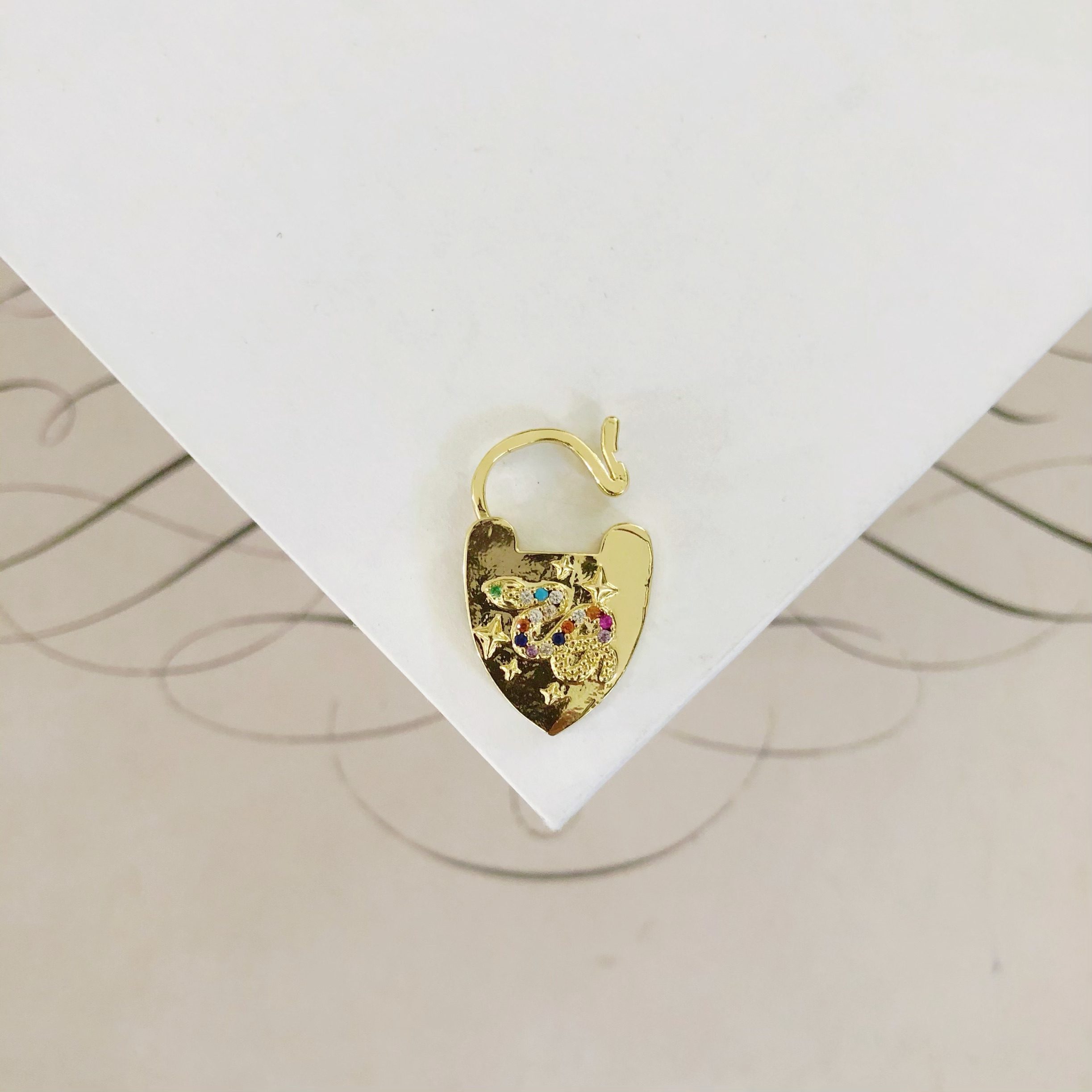 Sparkling Colorful Snake Gold Lock – WinterLemon